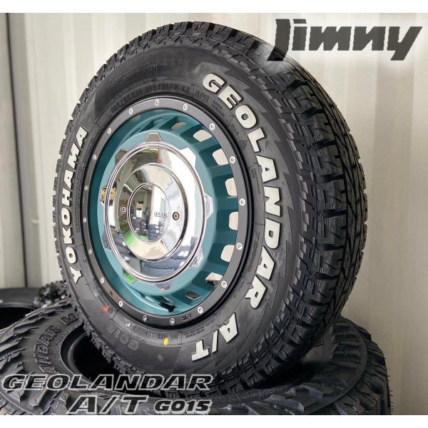 ジムニー JB23 JB64 JA11 JA12 JA22 タイヤホイール 16インチ ヨコハマ ジオランダー G015 A/T 185/85R16 4本セット ホワイトレター ...