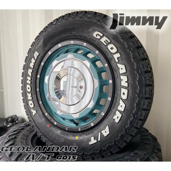 ジムニー JB23 JB64 JA11 JA12 JA22 タイヤホイール 16インチ ヨコハマ ジオランダー G015 A/T 185/85R16 4本セット ホワイトレター 爆買 ...