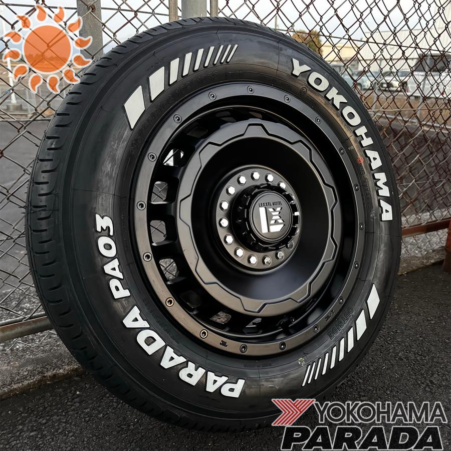 日産 キャラバン 16インチ タイヤホイールセット LEXXEL WHEEL SwaGGer ヨコハマタイヤ パラダ 215/65R16 車検 ...