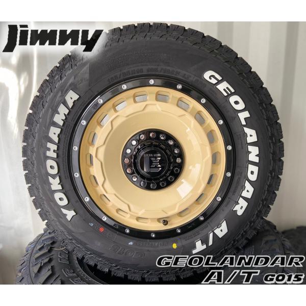 ジムニー JB23 JB64 JA11 JA12 JA22 タイヤホイール 16インチ ヨコハマ ジオランダー G015 A/T 185/85R16 4本セット ホワイトレター : Wheel ...