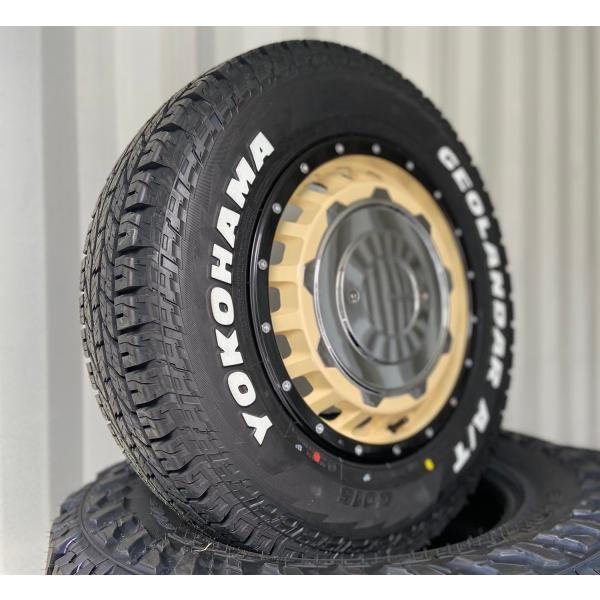 ジムニー JB23 JB64 JA11 JA12 JA22 タイヤホイール 16インチ ヨコハマ ジオランダー G015 A/T 185/85R16 4本セット ホワイトレター : Wheel ...