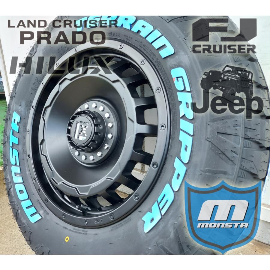 MONSTA TYRES JL JK ラングラー ジープ 17インチ LEXXEL SwaGGer スワッガー Monsta TERRAINGRIPPER 265/65R17 265 ...