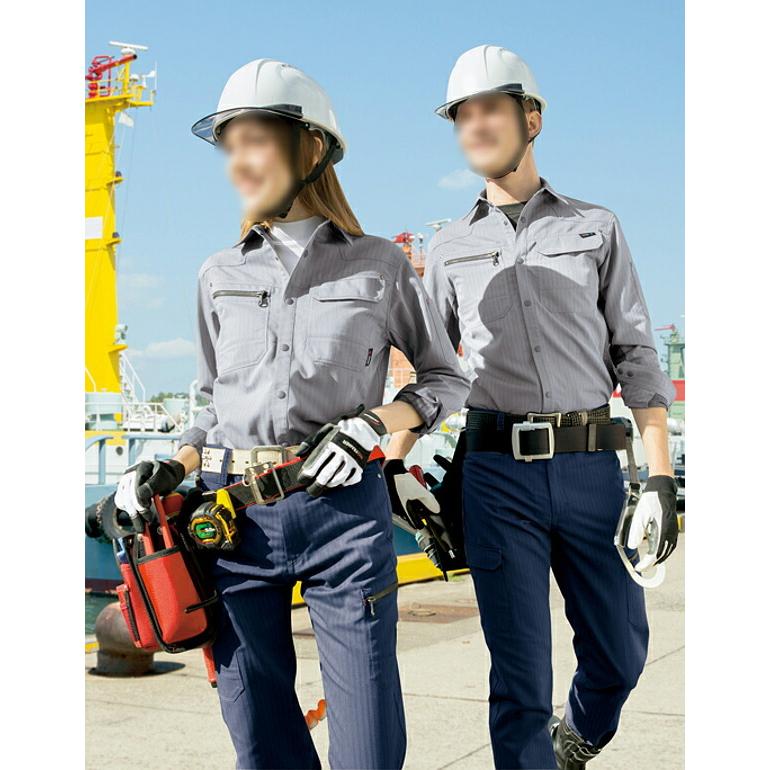 春夏用作業服 作業着 レディース長袖シャツ AZ-30645 (S-LL) PENTAS STRETCH シリーズ アイトス (AITOZ) お取寄せ :az-30645 ...