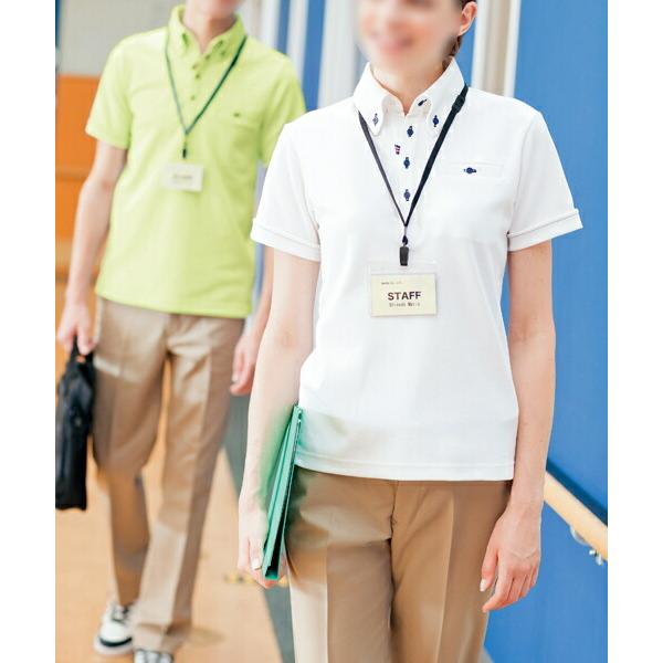 ユニフォーム 作業着 ポロシャツ 部屋干しボタンダウン半袖ポロシャツ（男女兼用） AZ-7667 (5L) 時乾短縮 アイトス (AITOZ) お取寄せ : WatanabeWORK渡辺商会 ...