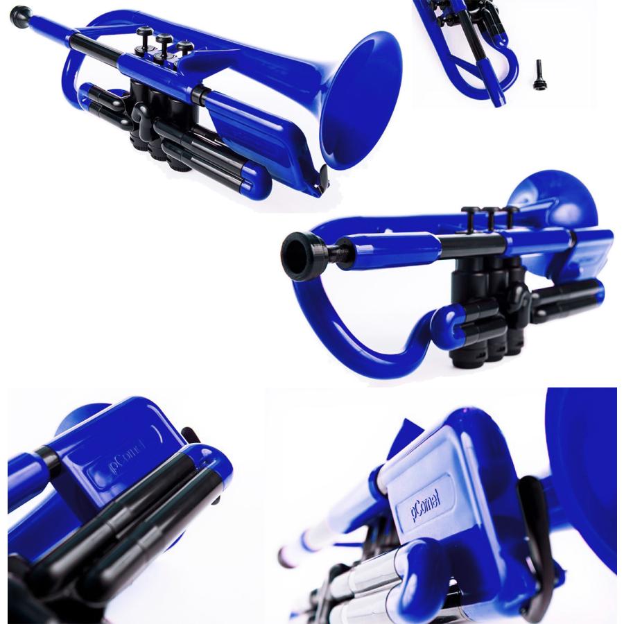 PINSTRUMENTS PCORNET1B コルネット ブルー プラスチック B♭ Pコルネット 楽器 本体 Denis Wickマウスピース Cornet blue セット A 北海道 ...