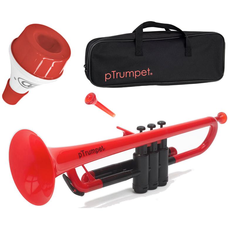 PINSTRUMENTS PTRUMPET1R レッド pTrumpet プラスチック トランペット 管楽器 Pトランペット B♭ trumpet red ミュート セット 2 北海道 沖縄 ...