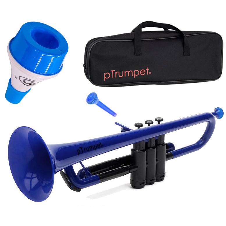 PINSTRUMENTS pTrumpet ブルー プラスチック トランペット 管楽器 Pトランペット trumpet blue PTRUMPET1B ミュート セット 1 北海道 沖縄 離島 ...