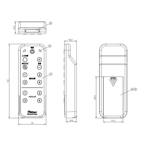 Abaniact(アバニアクト) ABP-R03-C ABP-R03-MS用 専用リモコン : ワタナベ楽器ヤフーSHOP - 通販 - Yahoo!ショッピング