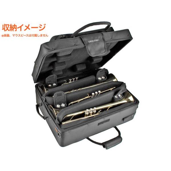 PROTEC IP301Q トランペット クワッドケース ブラック セミハードケース ショルダー ストラップ 管楽器 4本 Trumpet ...