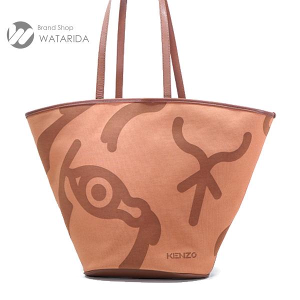KENZO ケンゾー バッグ Large Arc Tote ラージ アーク トート キャンバス レザー オレンジ ブラウン タイガー タグ・保存袋付 送料無料 : Brand Shop ...