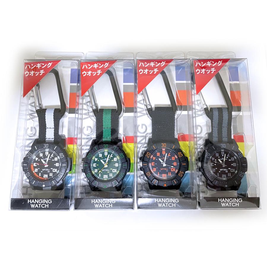 TELVA 【即納】CREPHA クレファ テルバ ハンギングウオッチ アナログ カラビナ カラフル 4色対応 CB-A272 腕時計 メンズ レディース【メール便なら送料無料 ...