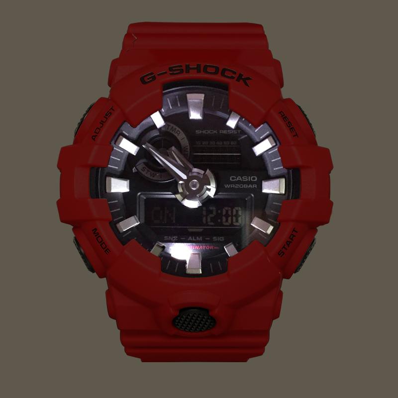 G-SHOCK 【即納】 CASIO カシオ Gショック アナデジ ダイナミックなスタイリング GA-700-4A ブラック×レッド 腕時計 ...