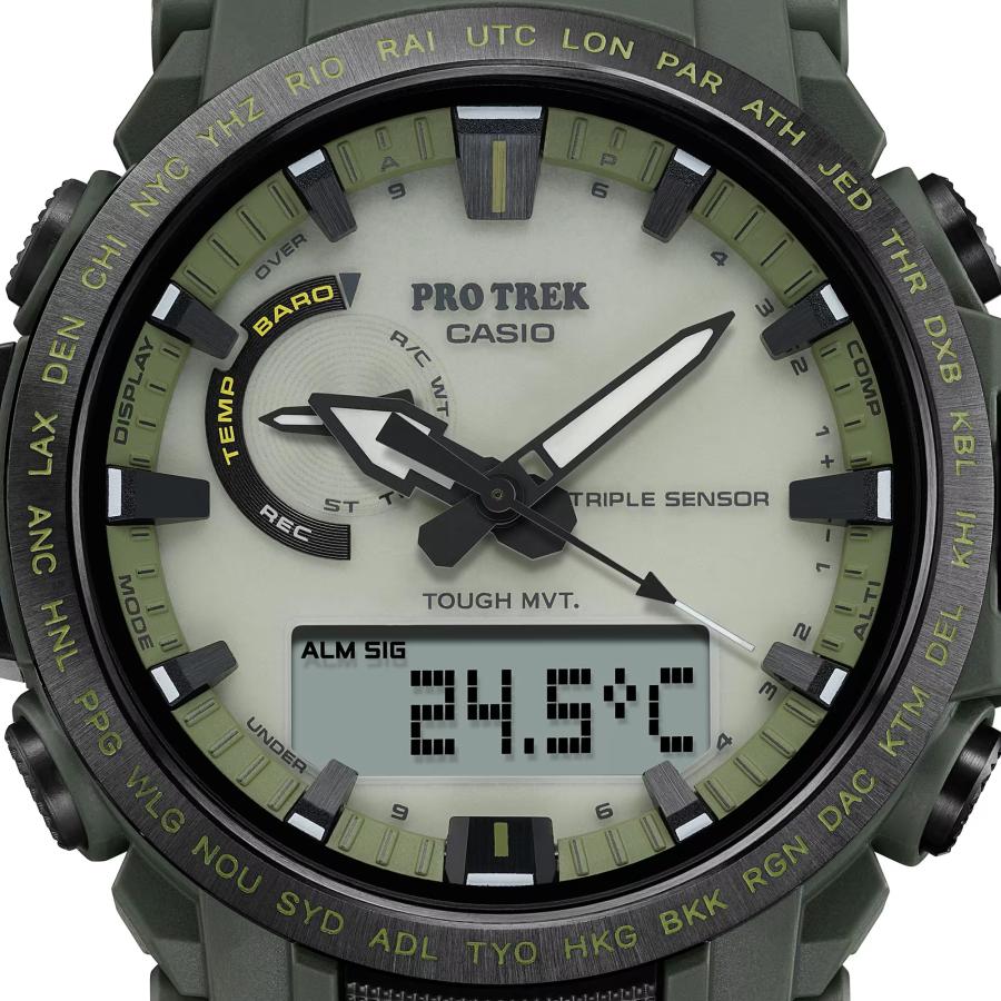 PRO TREK 【即納】国内正規品 CASIO カシオ プロトレック Climber Line デジタル 方位 気圧/温度 高度 全面蓄光 ...