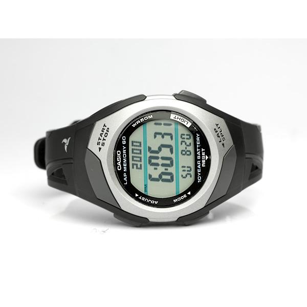 PHYS 【即納】 CASIO カシオ フィズ STR-300C-1 ランニングウォッチ グレー×ブラック メンズ レディース 腕時計 ...