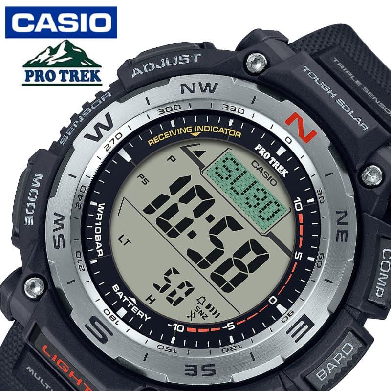 カシオ 腕時計 プロトレック PRW-3400シリーズ CASIO PROTREK Climber Line メンズ 液晶 ブラック 時計 ...