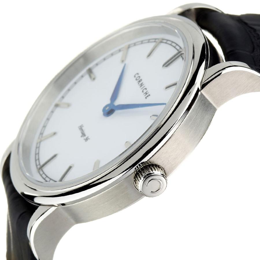 コーニッシュ ウォッチ 腕時計 ヘリテージ36 CORNICHE WATCH 時計 Heritage 36 レディース ホワイト CW-H36 ...