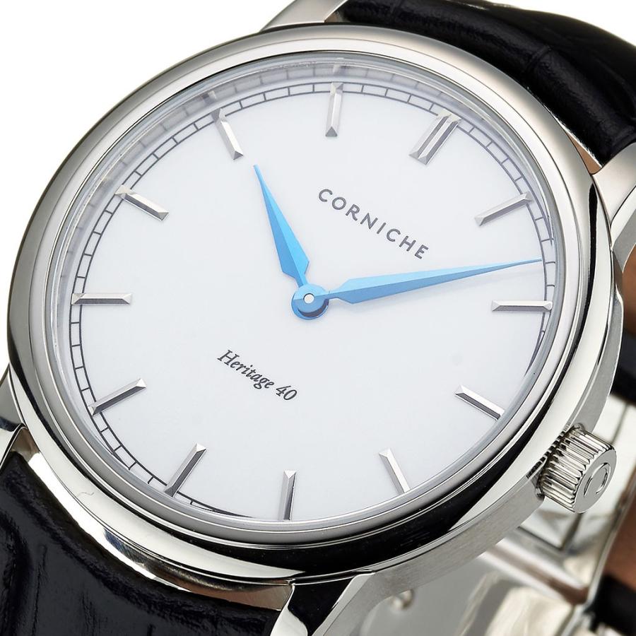 CORNICHE（コーニッシュ） ウォッチ 腕時計 ヘリテージ40 CORNICHE WATCH 時計 Heritage 40 メンズ ホワイト CW-H40-SWB : 正規腕時計の専門店 ...