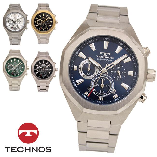 TECHNOS（時計） テクノス T6C20 オールステンレス クロノグラフ 腕時計 メンズ TECHNOS 正規品 アウトレット : ウォッチOUTLET Yahoo!店 - 通販 ...