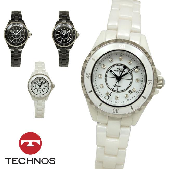 TECHNOS（時計） テクノス T9930 セラミック＆ステンレス 三針 腕時計 レディース TECHNOS 正規品 アウトレット : ウォッチOUTLET Yahoo!店 - 通販 ...