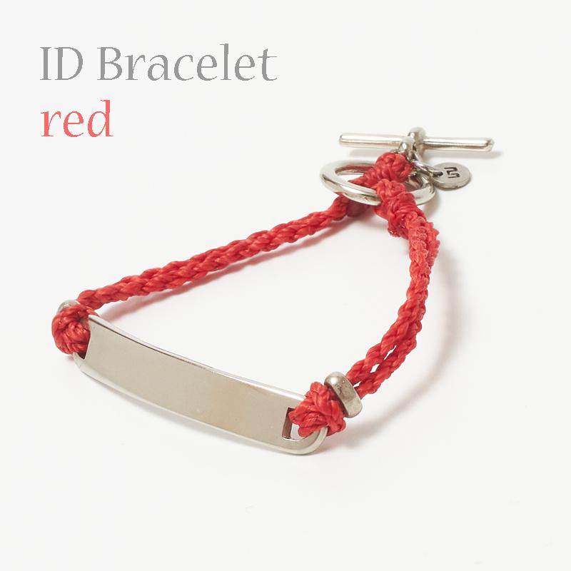 wakami Single ID Bracelet ブレスレット 2023-02-01 レッド メンズ レディース ワックスコード メタル ...