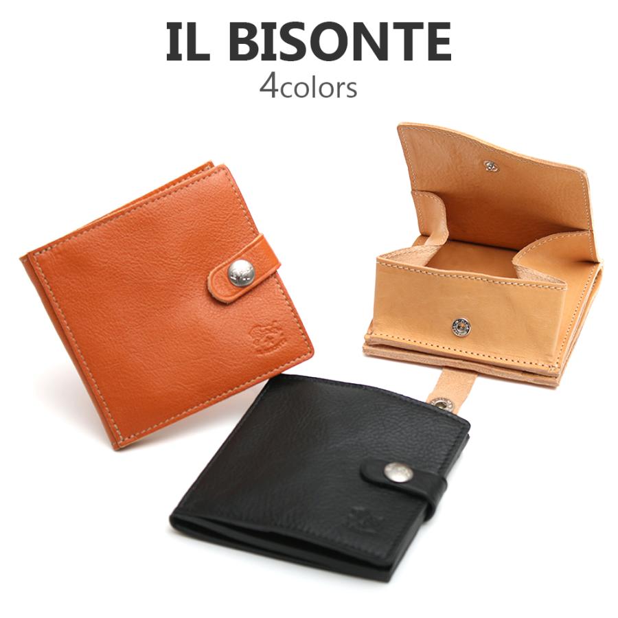 IL BISONTE 【並行輸入品】イルビゾンテ SBW015 PV0005 PV0004 二つ折り財布 メンズ C0508 財布 ミニ財布 ...