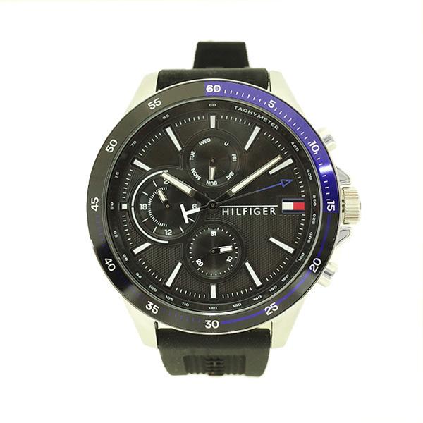 TOMMY HILFIGER 【並行輸入品】トミーヒルフィガー 腕時計 1791724 メンズ バンク BANK クォーツ ブラック クリス ...