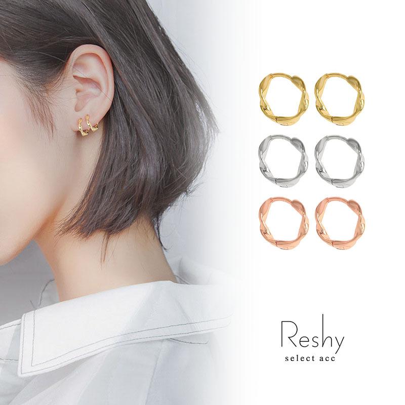 ピアス 金属アレルギー対応 フープ 捻り レディース s925 18k 18金ゴールド シルバー 小ぶり ピンクゴールド 華奢 シンプル プチプラ : emonRヤフーショッピング店 - 通販 ...