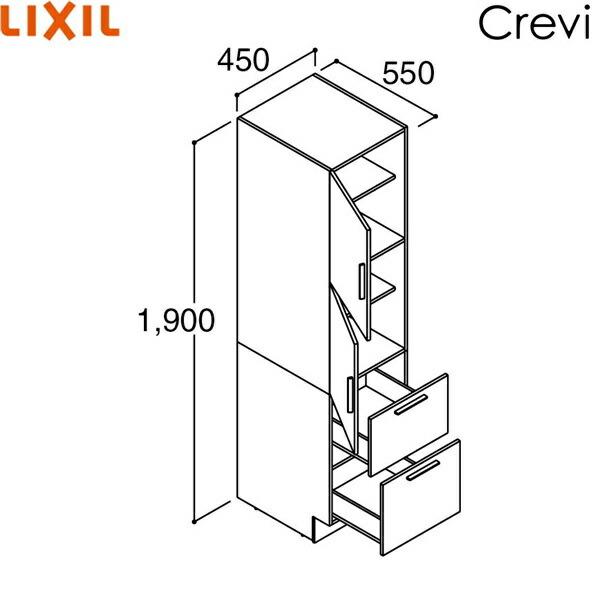 INAX RAS-456-A/ミドルグレード リクシル LIXIL/INAX クレヴィ トールキャビネット 奥行560タイプ 間口450 標準タイプ 送料無料 : ハイカラン屋 - 通販 ...