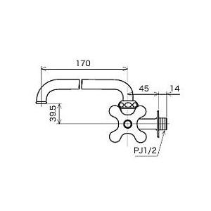 K10C KVK横型自在水栓 : ハイカラン屋 - 通販 - Yahoo!ショッピング