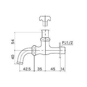 K11Q KVKキー式吐水口回転形水栓 : ハイカラン屋 - 通販 - Yahoo!ショッピング