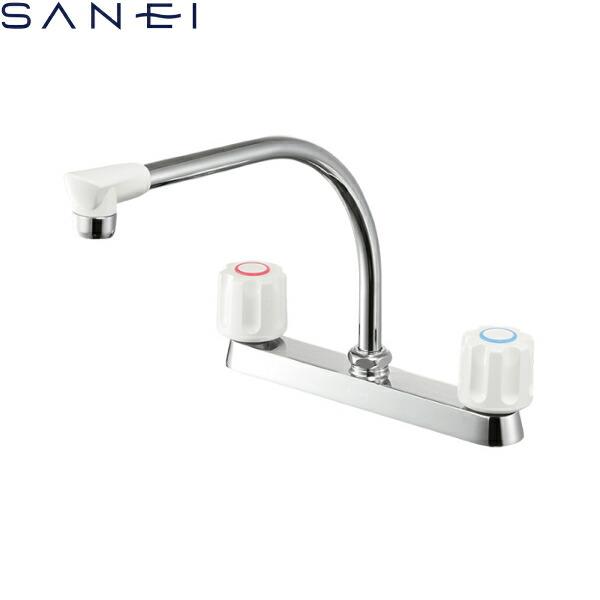 SANEI（水栓金具） K61D-W 三栄水栓 SANEI ツーバルブ台付混合栓 共用形 送料無料 : ハイカラン屋 - 通販 - Yahoo!ショッピング