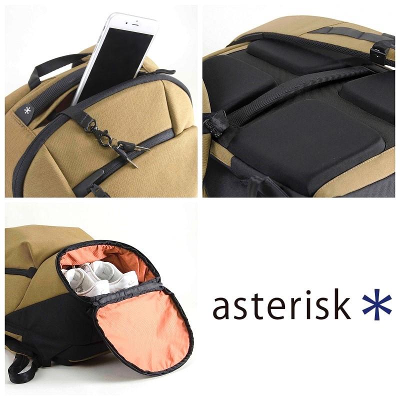 asterisk アステリスク Shoe Ruck ビジネスリュック ビジネスバッグ バックパック リュック キャリーオン対応 シューズ収納 A4 B4 大容量 PC収納 2-272 : 2 ...