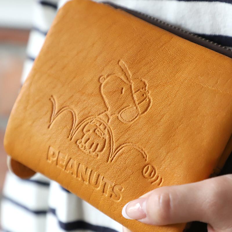 SNOOPY（スヌーピー） GLOVE グローブ 二つ折り財布 小銭入れあり 札入れ 本革 レザー 革小物 73017 レディース メンズ ...
