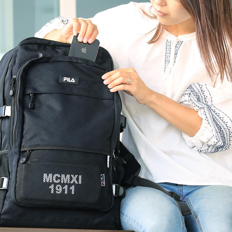 FILA フィラ プレジオ リュック デイパック リュックサック バックパック 35L B4 PC収納 ポーチ付き 7748 メンズ レディース ジュニア 学生 送料無料 : かばん専門 ...