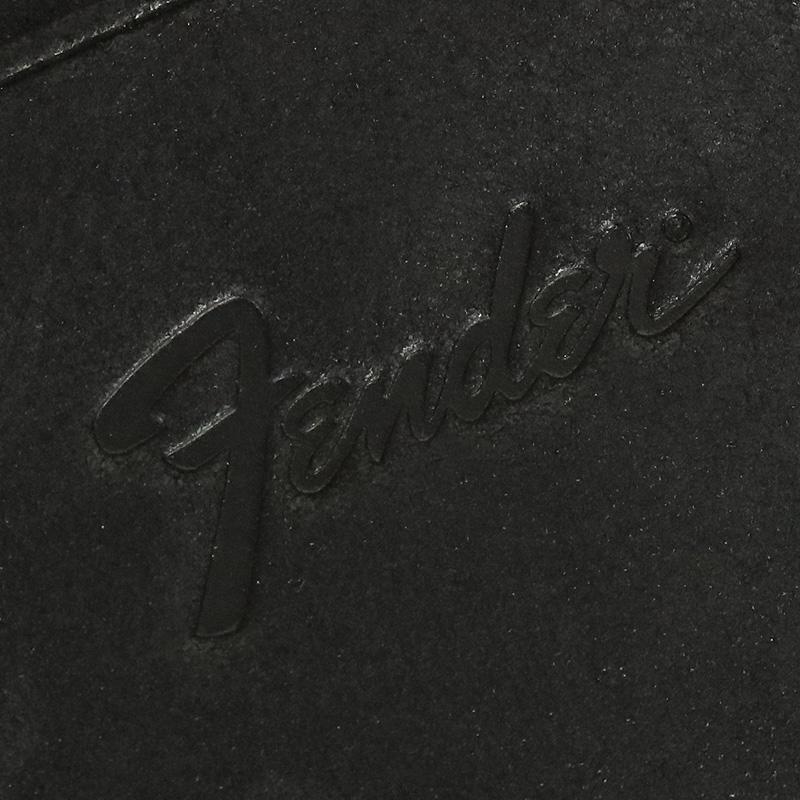 Fender（フェンダー） 二つ折り財布 札入れ ミドルウォレット ラウンドファスナー ピック付き モノグラムストラップ付 牛革 本革 革 ...