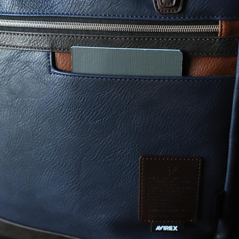 AVIREX アヴィレックス STUART スチュアート トートバッグ A4 軽量 キャリーオン ファスナー付き 合皮 合成皮革 AX5005 メンズ レディース : かばん専門shop ...