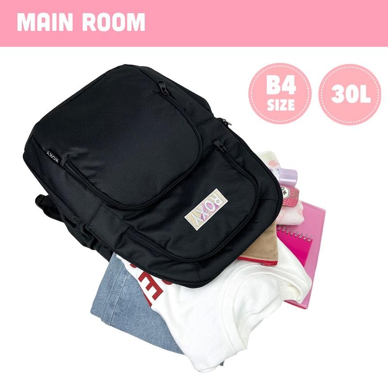 ROXY ロキシー リュックサック デイパック リュック バックパック 30L A4 B4 保冷ポケット PC収納 大容量 RBG244301 レディース 女の子 ジュニア 高校生 中学生 ...