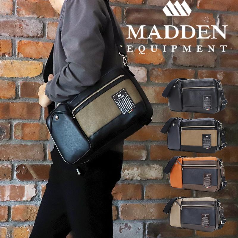 MADDEN EQUIPMENT メデンイクイップメント ショルダーバッグ ボディバッグ 斜め掛けバッグ 2WAY 6L B5 軽量 合皮 合成皮革 TMPI-03 メデン メンズ レディース ...