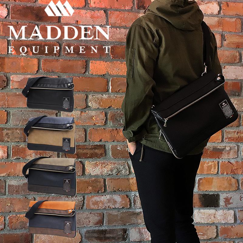 MADDEN EQUIPMENT メデンイクイップメント ショルダーバッグ 斜め掛けバッグ クラッチバッグ 2WAY 6.5L 軽量 合皮 合成皮革 TMPI-06 メデン メンズ レディース ...
