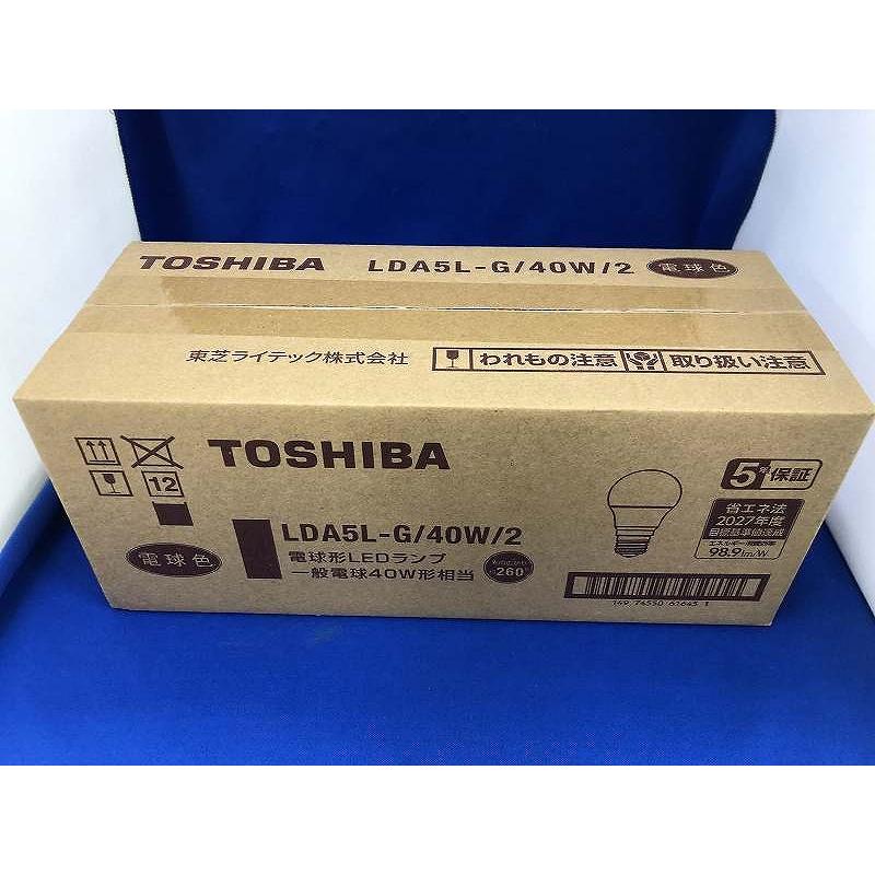 【未使用】 東芝 TOSHIBA LED電球 E26 電球40W形相当 電球色 10個セット LDA5L-G/40W/2 : ワットマン Yahoo!ショッピング店 - 通販 - Yahoo ...