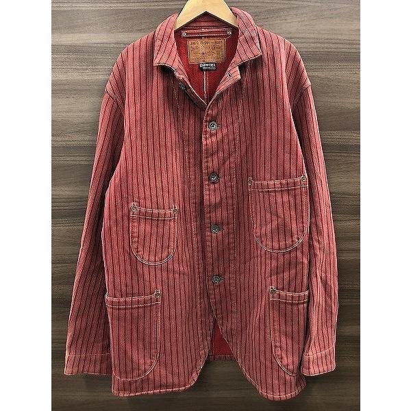 ジョイマッコイ JOE McCOY メンズジャケット カバーオール 4POCKET SACK COAT 42サイズ レッド系 ストライプ柄 S202 : ワットマン Yahoo!ショッピング店 ...