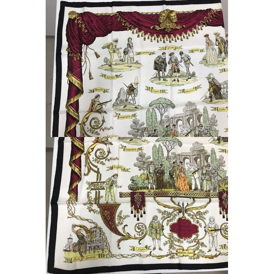 エルメス HERMES 圧倒的存在感で魅せる 上品でエレガントなスカーフの魅力 カレ90 LA COMEDIE ITALIENNE イタリアのコメディアン : ワットマン Yahoo ...