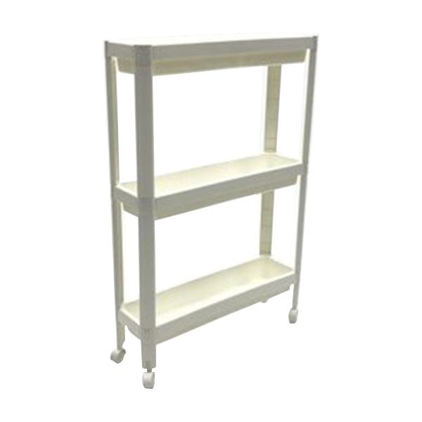 キッチンワゴン キャスター付き スリムワゴン 幅15cm 3段 アイボリー 323980 : ワッツオンライン - 通販 - Yahoo!ショッピング