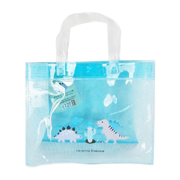 レジャーバッグ プールバッグ ビーチバッグ 海 行楽 PVCデザインバッグ ダイナソー H8.5xW22.5xD8cm 325620 ...