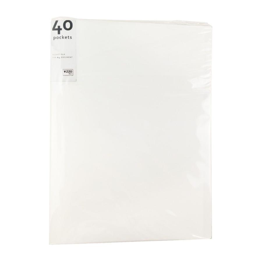 ポケットファイル クリアーファイル A4 40P ホワイト/CF40A4WH 340587 : ワッツオンライン - 通販 - Yahoo!ショッピング