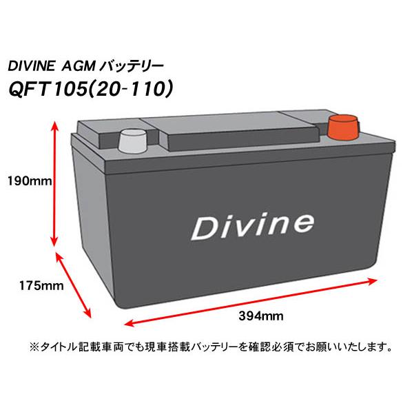 AGMバッテリー MF20-110 Divine VRLA SL-1A L6 LN6 H9 互換 アウディ A4 A5 A6 A7 A8 Q5 Q7 RS4 RS5 RS6 S4 S5 S6 ...