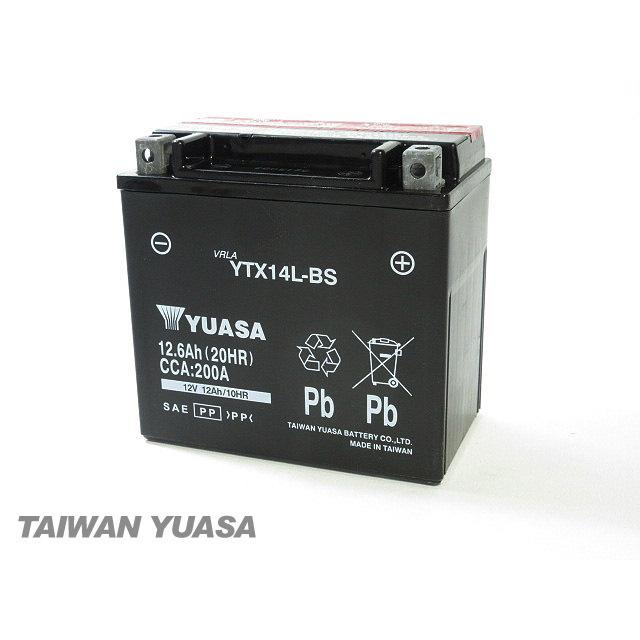 台湾ユアサバッテリー YUASA AGM YTX14L-BS 65958-04 65984-00 65958-04B 互換 ハーレーダビット ...