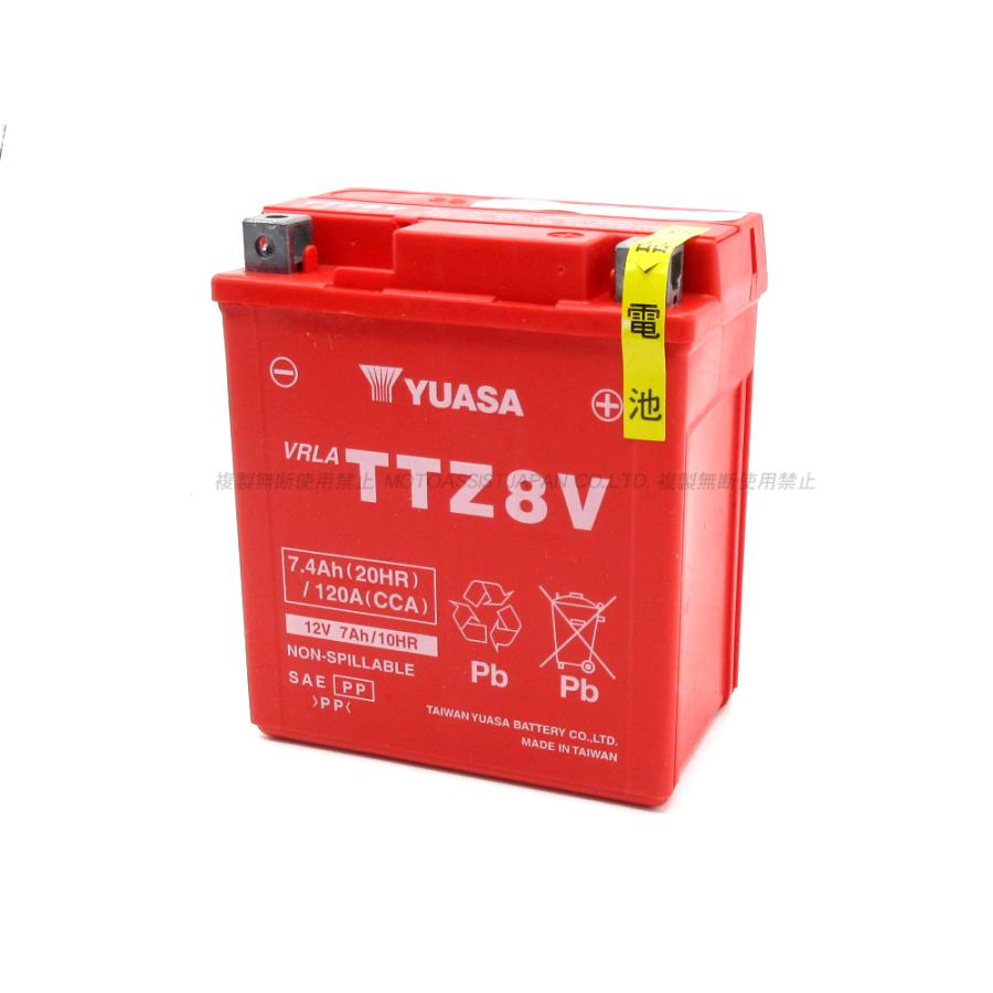 台湾ユアサバッテリー YUASA AGM TTZ8V 充電済み YTZ8V GTZ8V レブル250 REBEL MC49 CBR400R ...