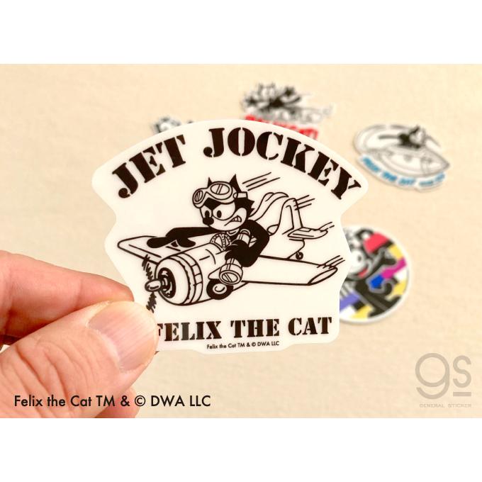 FELIX 透明ステッカー RALLY CAT! クラシックイラスト ユニバーサル キャラクターステッカー 黒猫 Cat フィリックス・ザ ...