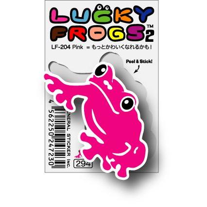 LF204 LUCKY FROGSステッカー 「もっとかわいくなれるかも！」 カエル ラッキーアイテム お守り 願掛け 願い 幸運 開運 ...